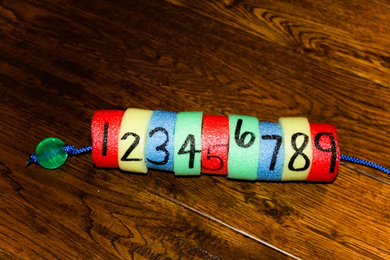 Planet of the Apels: Busy Bag Swap: Day 2 (Pool Noodle Lacing)