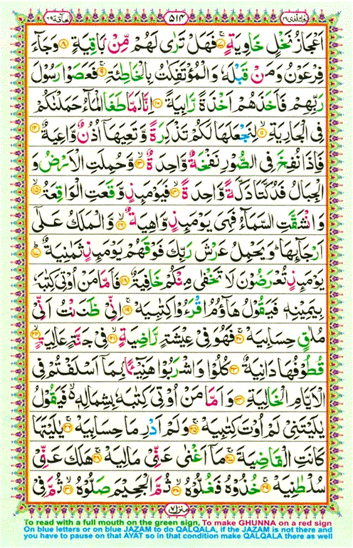 Gateway to Quran: Colour Coded Quran - Para 29