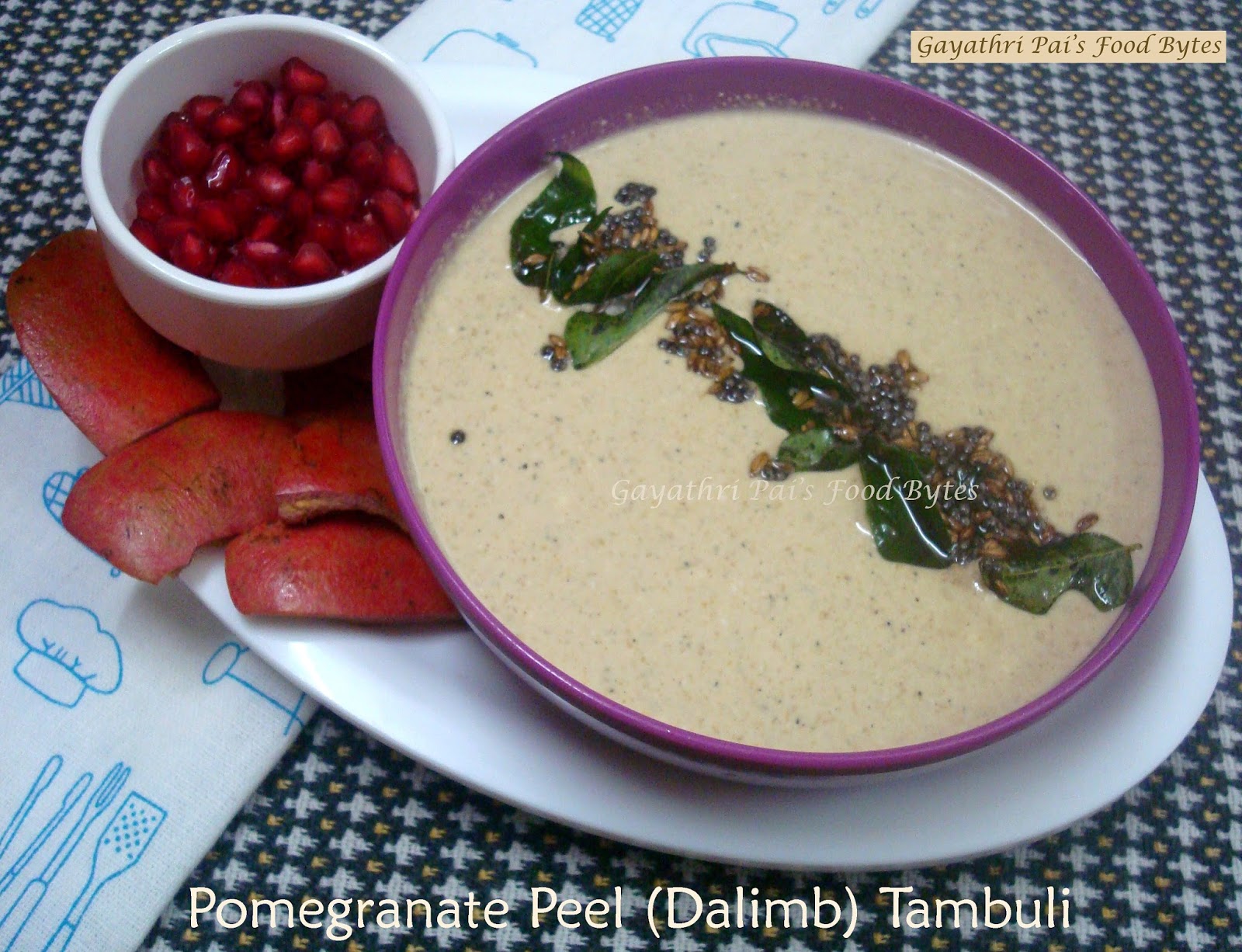 Gayathri Pai's Food Bytes: Pomegranate Peel (Dalimb) Tamubli.