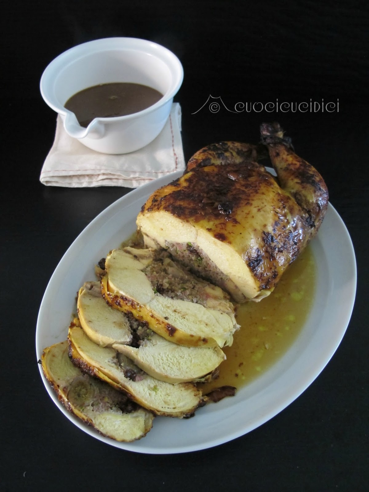 cuocicucidici: POLLO RUSPANTE RIPIENO DI SCALOGNI RIPIENI con GRAVY AL ...