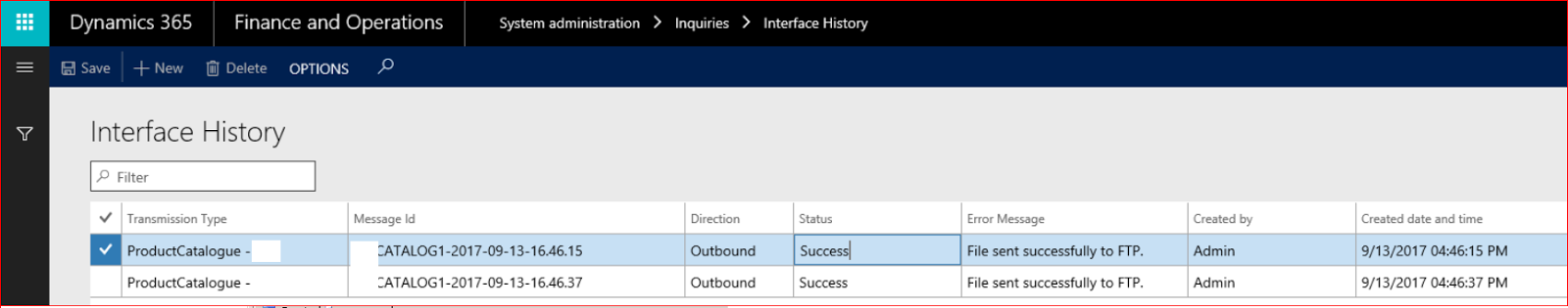 AX D365 FTP Interface with Third Party System - Part 3 Track Interface History