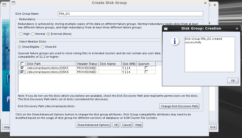 Learn Oracle Database Administration: Adding disk group to ASM instance using ASMCA