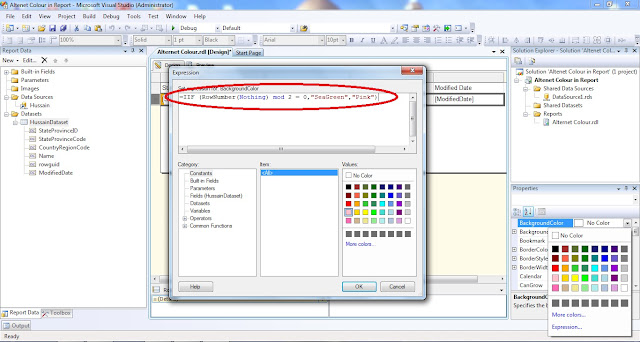 For SQL Server DBA & Developer: SSRS - Alternating Table Row Color In ...
