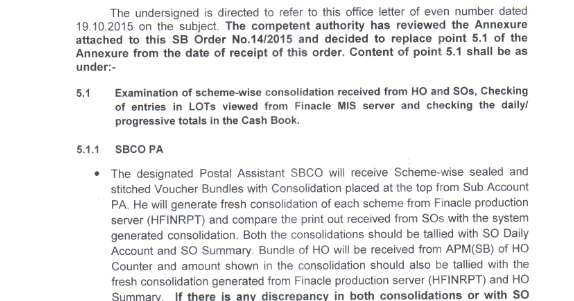 Change of Role of SBCO in the backdrop of implementation of CBS