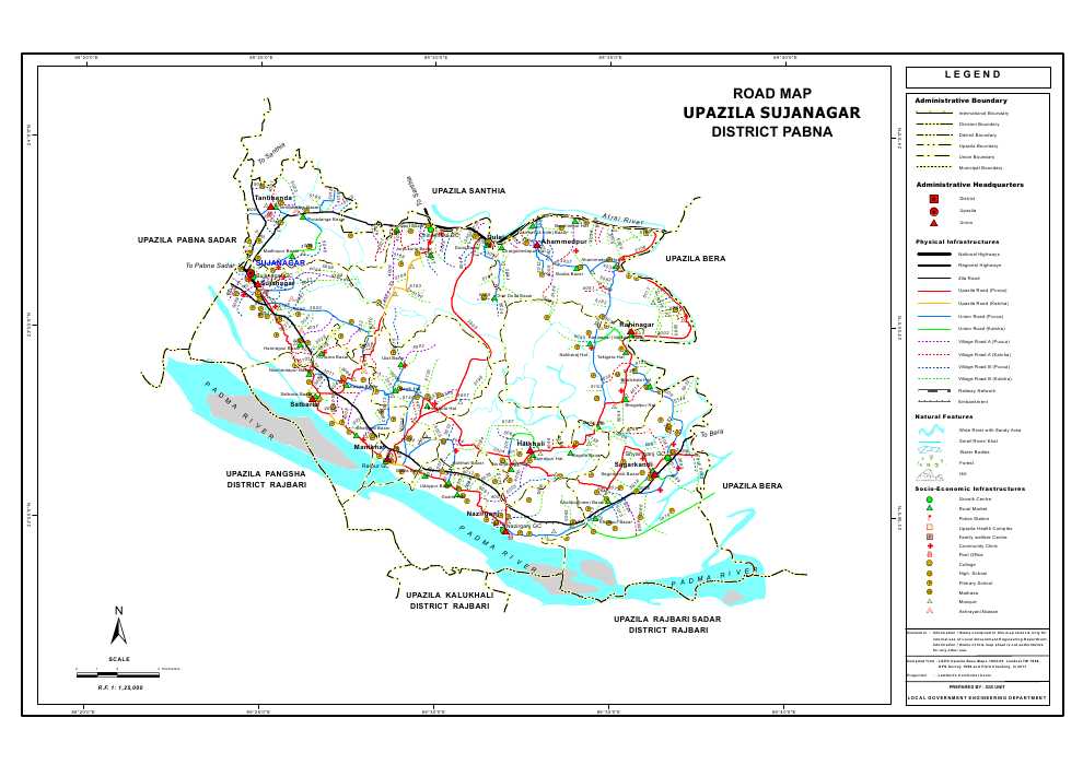 Mouza & Land Use Maps of Sujanagar Upazila, Pabna, Bangladesh - Tourism ...