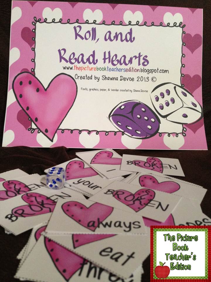Roll, and Read Hearts | The Picture Book Teacher's Edition