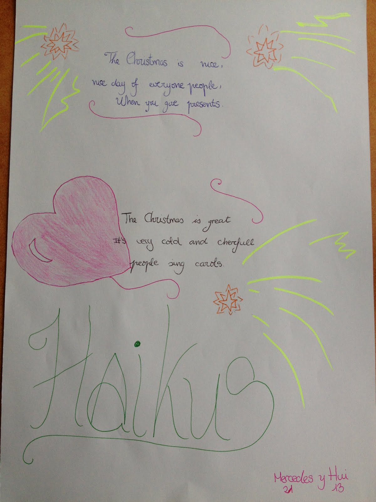 English Corner CORMAR: Christmas Haikus (2ºESO)