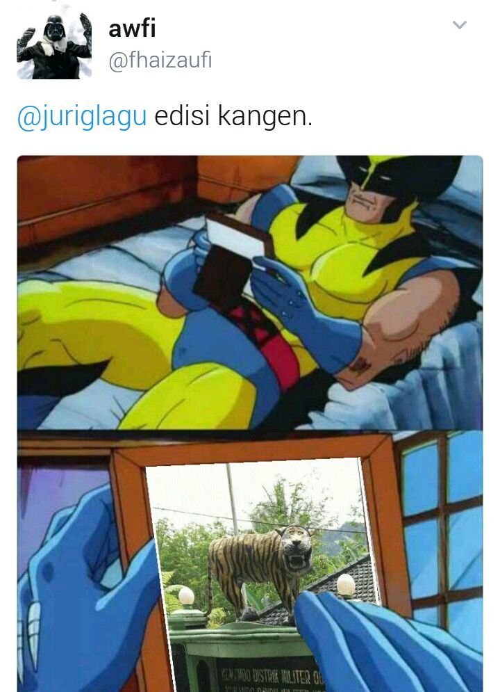 Kumpulan Meme Kocak Patung Macan Nyengir Yang Lagi Heboh | LIAT AJA