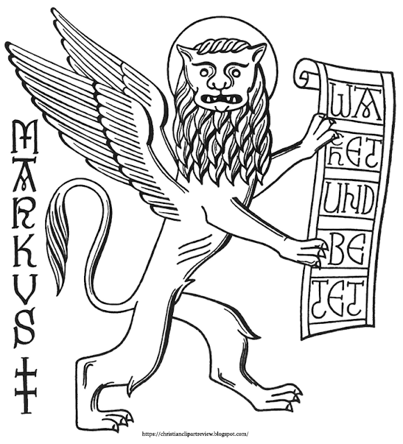 The Lion is The Gospel of St. Mark's Symbol | Christian Clip Art Review