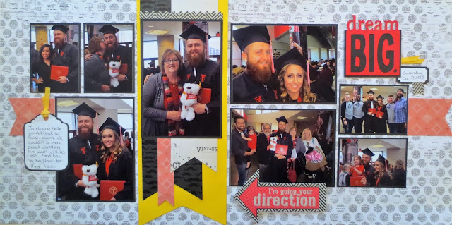 Random Memories: College Graduation - two page scrapbook layouts