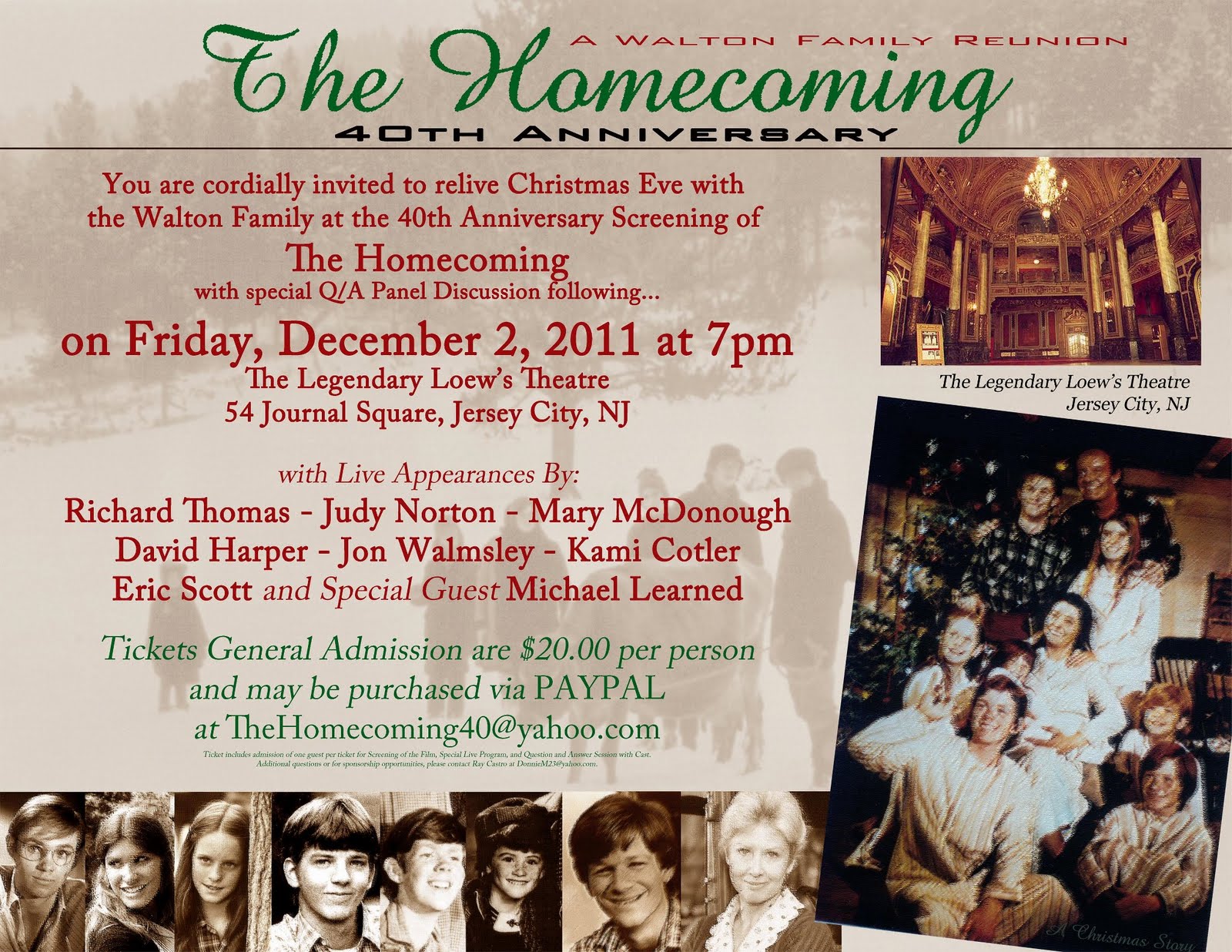 Christmas TV History: The Waltons Christmas Reunion