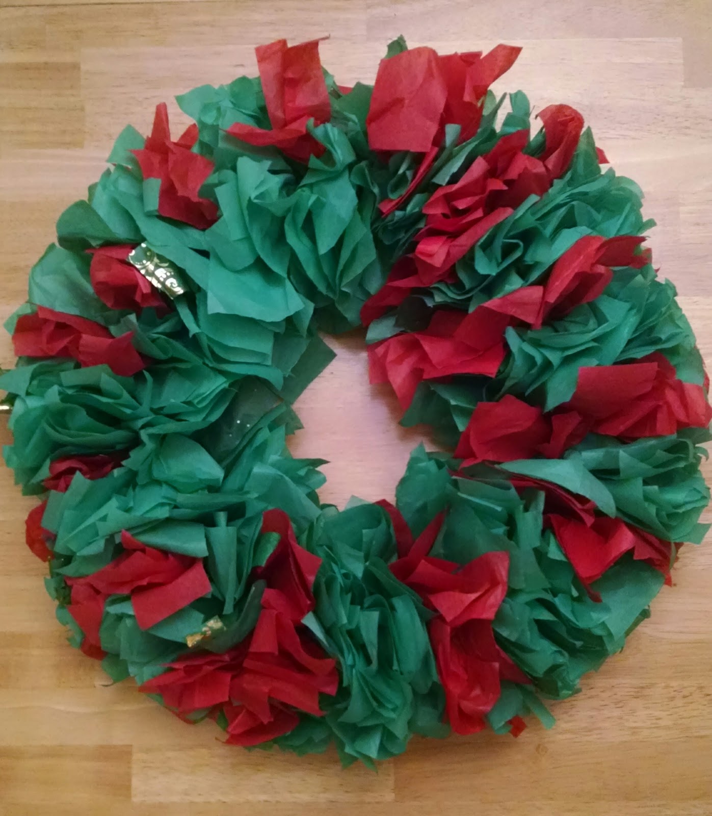 Must Run in the Family: Tissue Paper Wreath