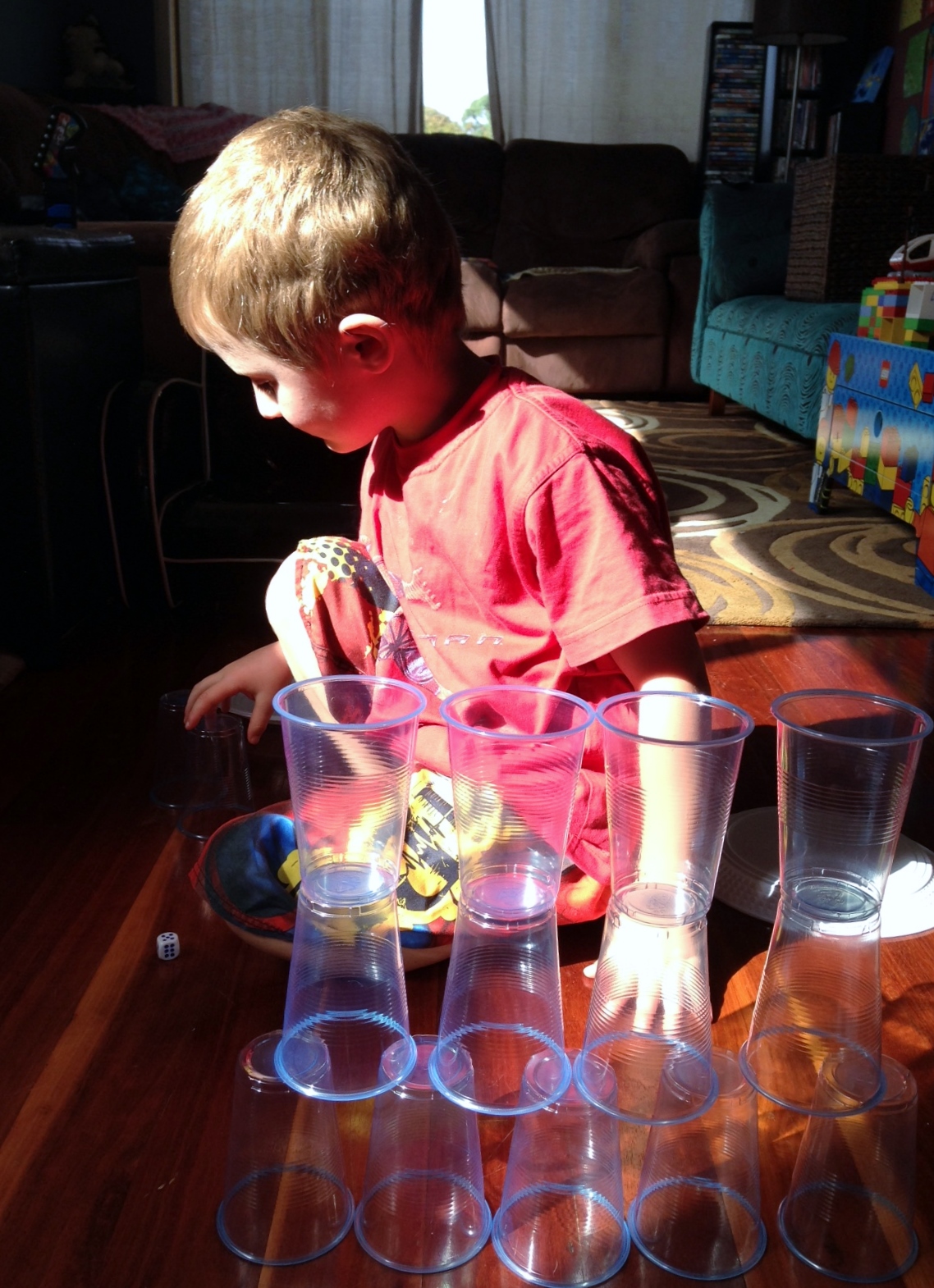 Adventures at home with Mum: Stack Up Cup Game - 100 Day Challenge