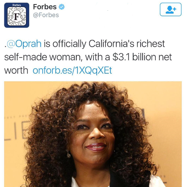 Oprah is California’s richest self made woman – AwomKenneth