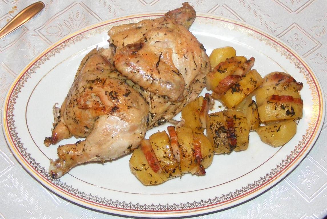 Friptura de pui si cartofi acordeon | Preparatedevis.ro