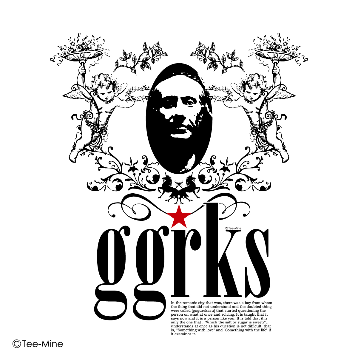 ピーチの日誌。: とうとう「ggrks(ググレカス)」Tシャツの新バージョン作っちゃいました。