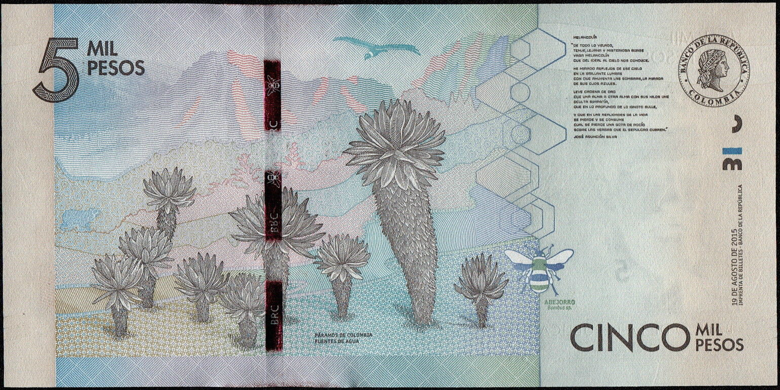My Currency Collection: Colombian Currency 5000 Pesos banknote 2016 ...