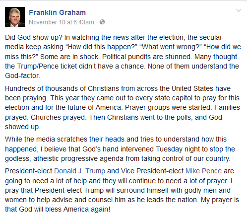 Exceptional Mediocrity: An Open Letter to Franklin Graham