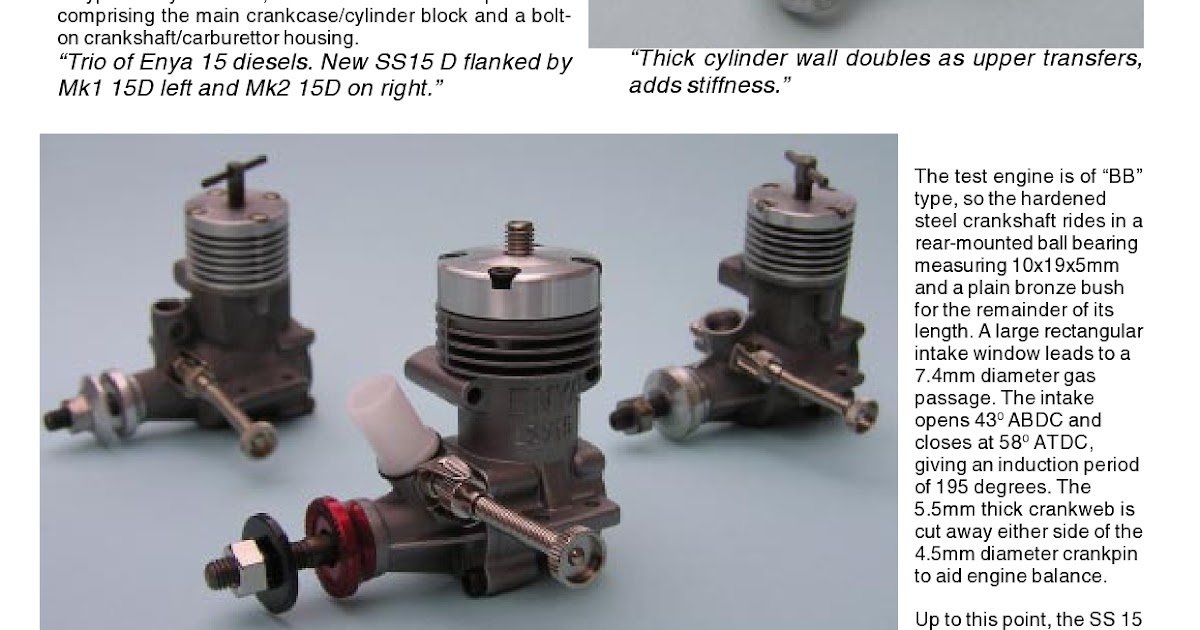 The Building Board: Enya .15 Diesel