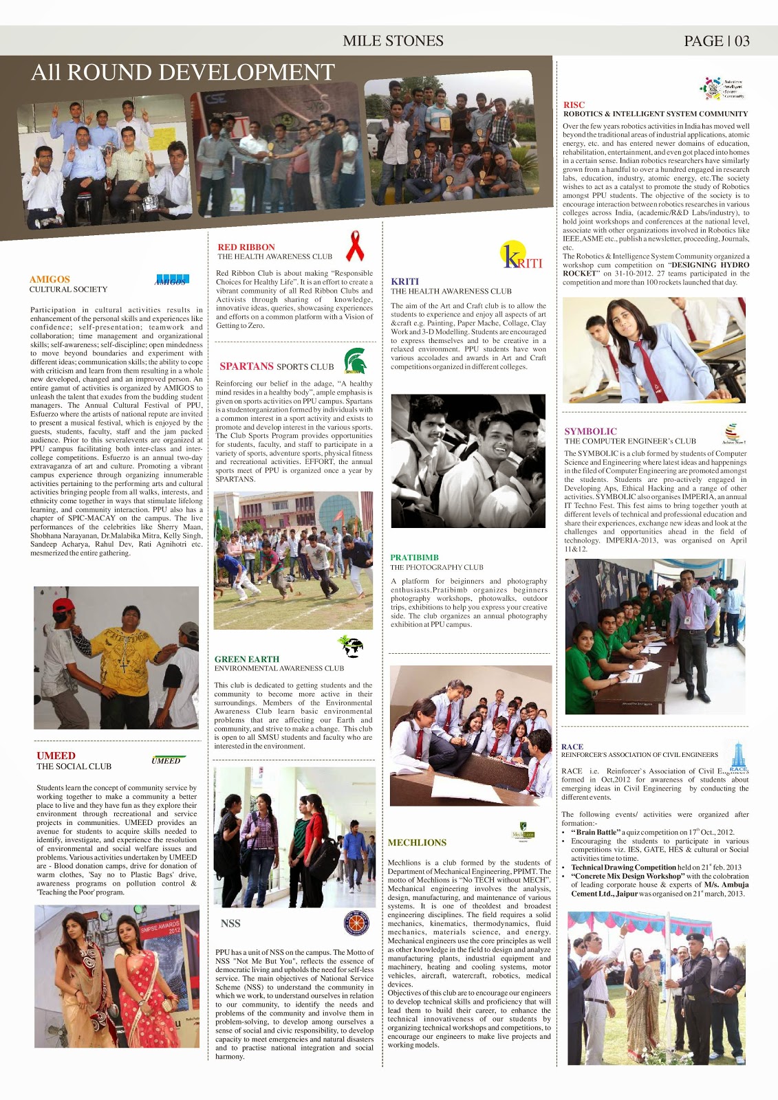 Milestone a college newspaper design idea