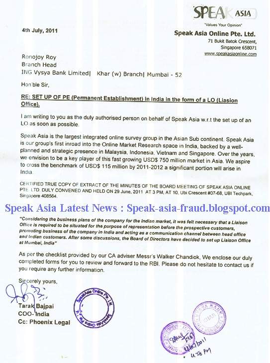 Speak Asia Fraud - Genuine |Speak Asia Pop Up 25 July 2011