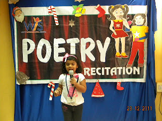 On the top of the World...: Poetry Recitation Competition for Jr.Kg.