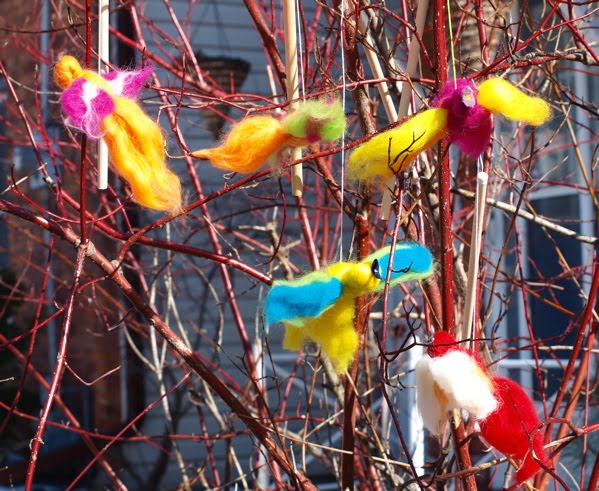 By Hook and Thread: wool roving birds