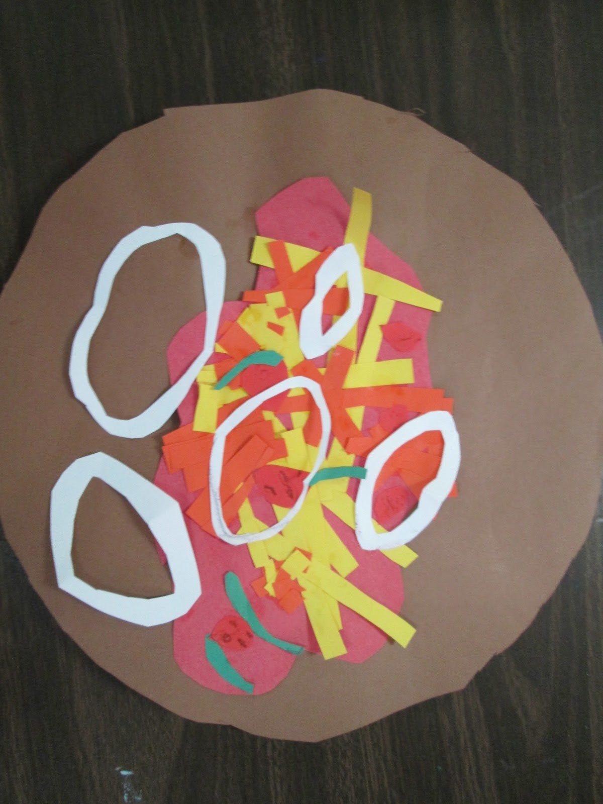 Art With A Smile: First Grade Pizza Collages at St. A