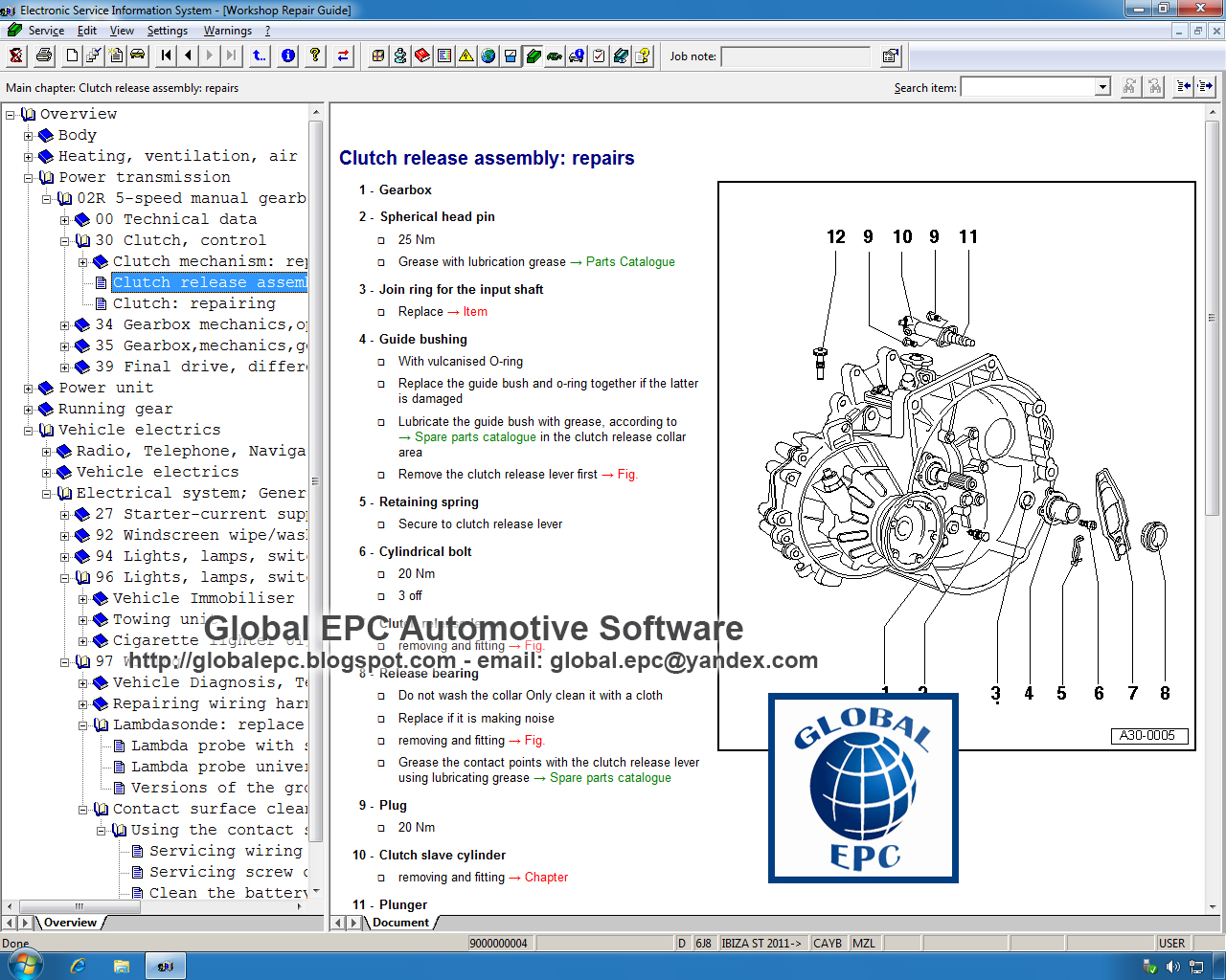 GLOBAL EPC AUTOMOTIVE SOFTWARE: ELSAWIN 5.20 SYSTEM (VOLKSWAGEN, AUDI ...