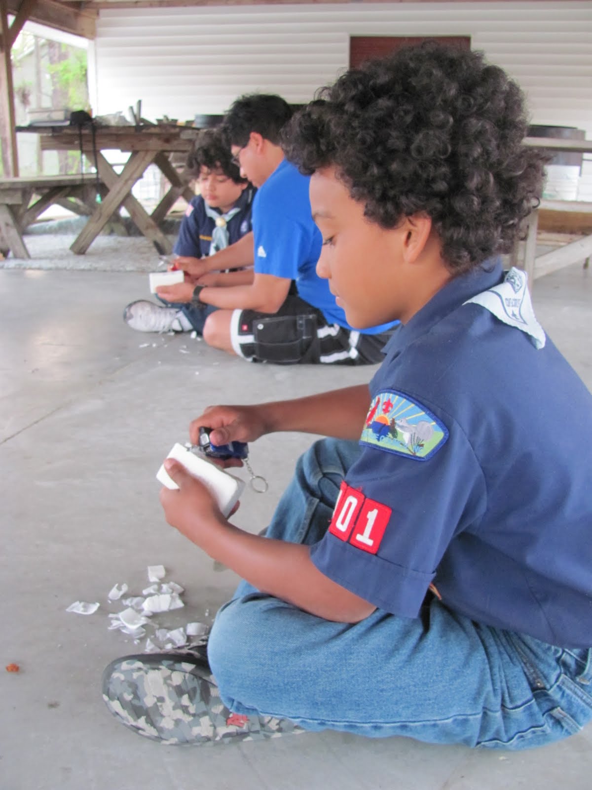 Three Scouts: Whittling Chip
