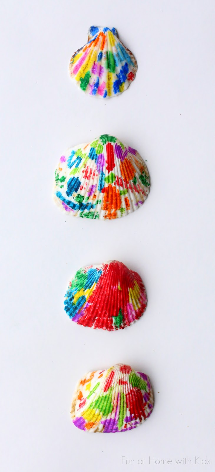 Melted Crayon Sea Shells