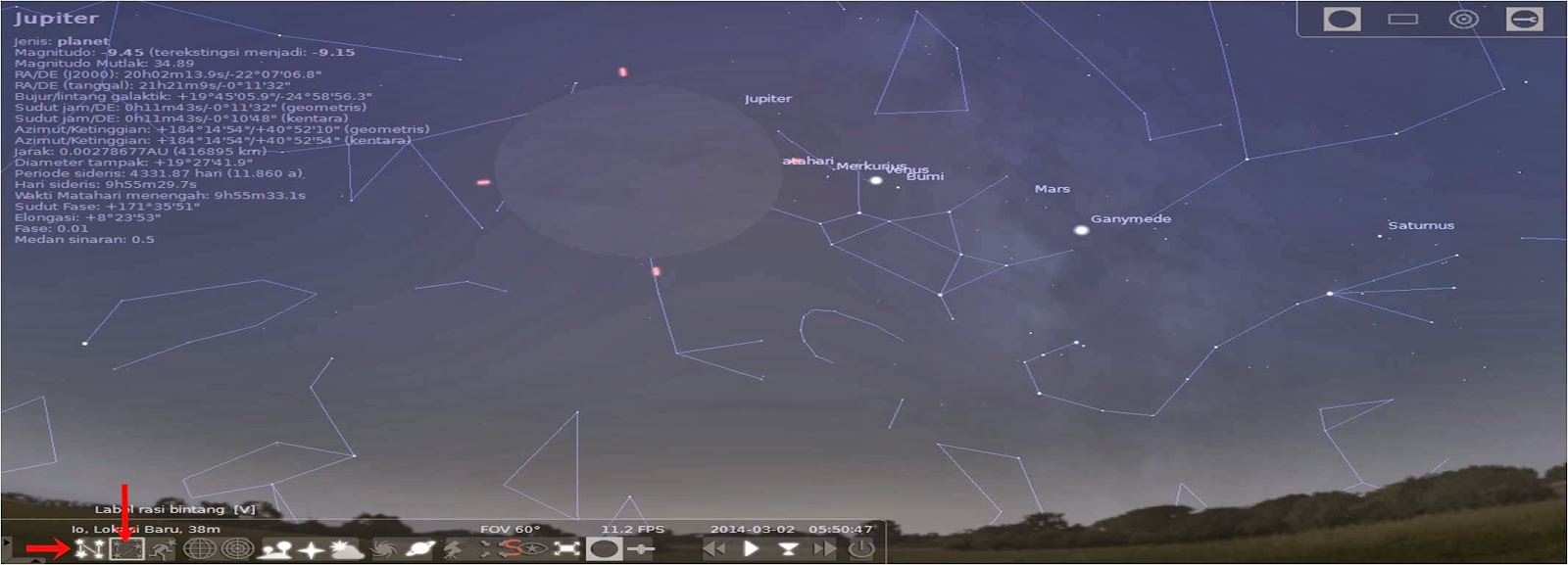Tutorial Operating Stellarium | Everything's here~