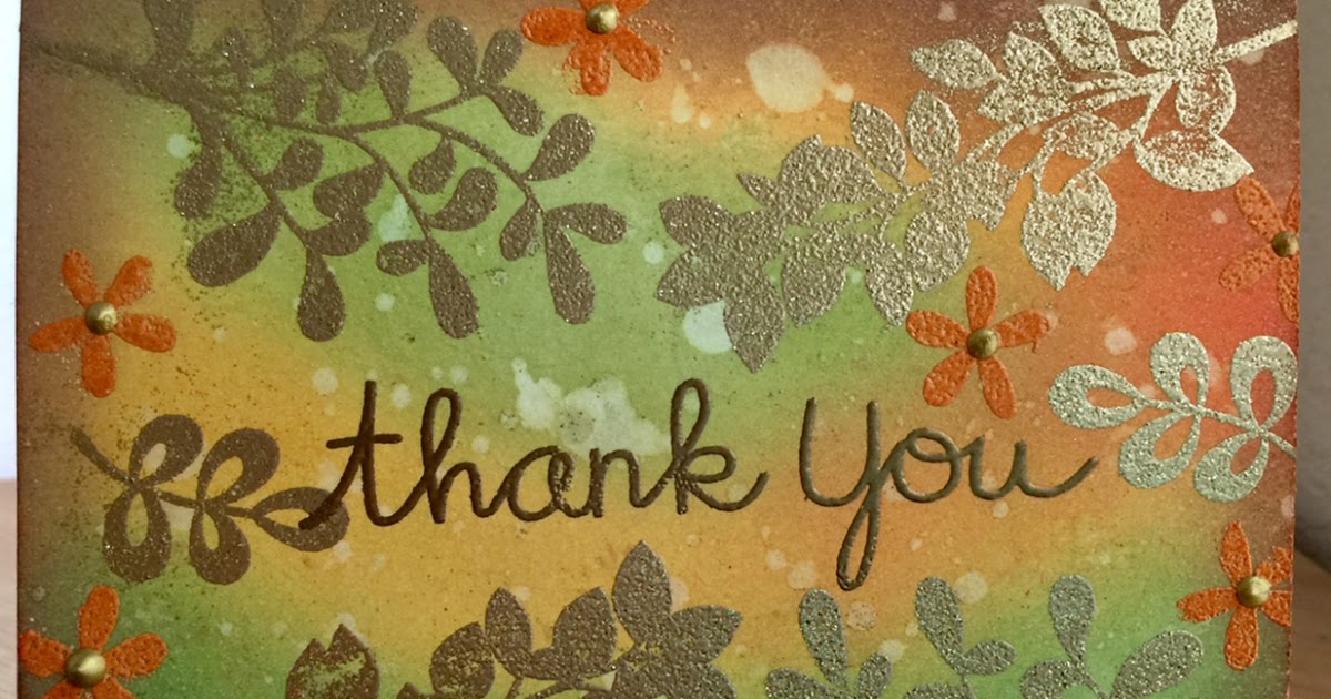 Tangle Street Colorway: Thank You in Fall Colors with Paper Smooches Stamps