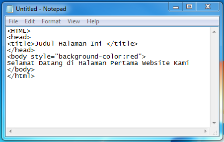 Cara membuat html ~ Sang pemula programer