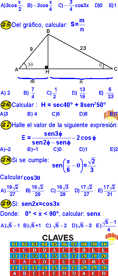 IDENTIDADES DEL ANGULO TRIPLE EJERCICIOS RESUELTOS DE TRIGONOMETRIA PDF