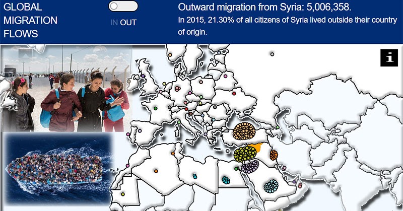 Mapa de imigrantes mostra situação mundial