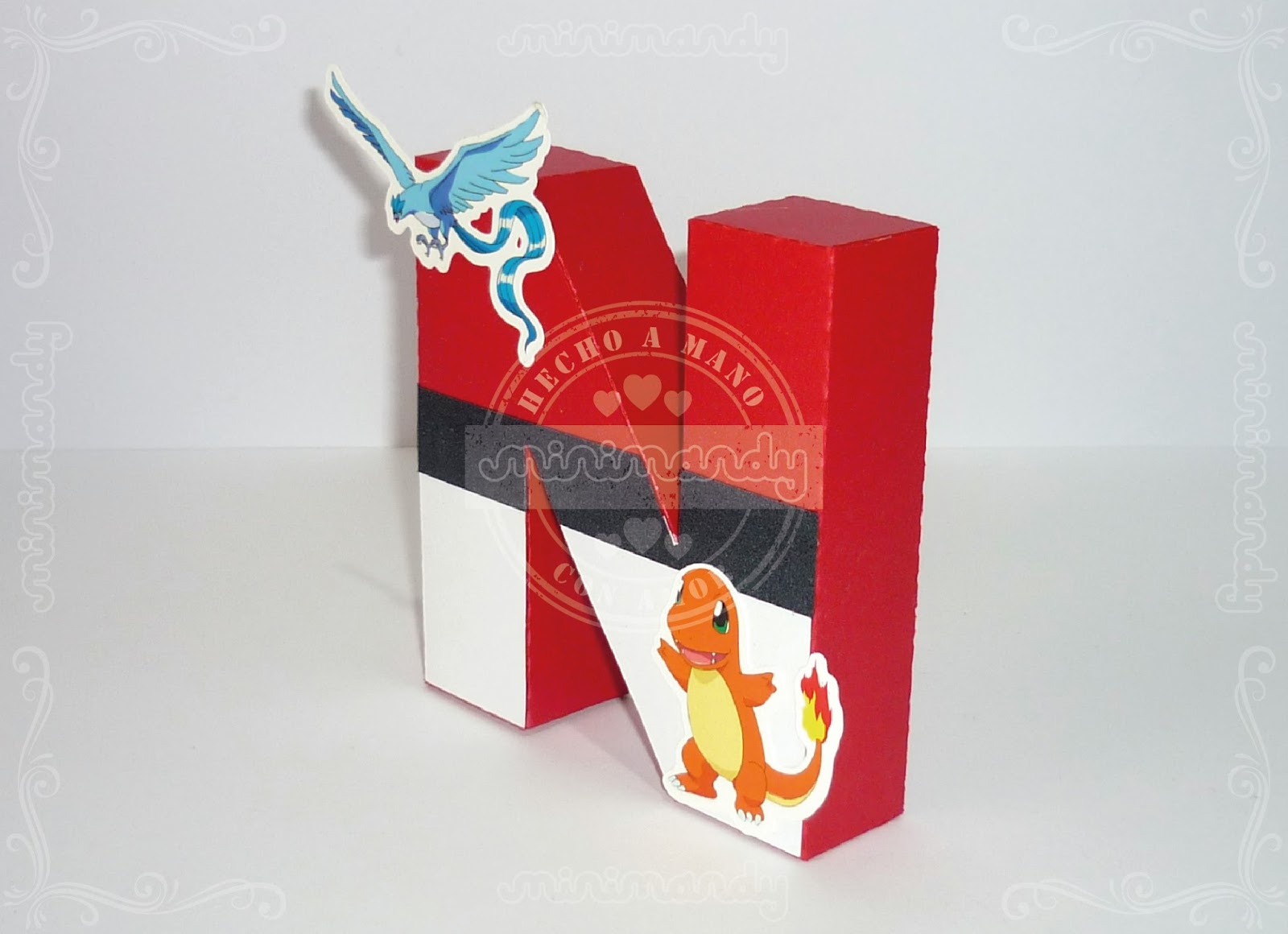 MinimandySign: Letras corpóreas de papel - Pokémon