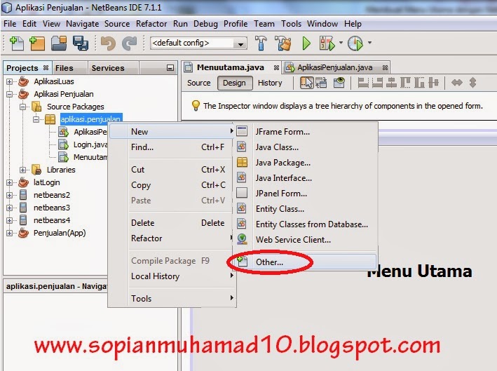 New Generation: Membuat Menu Utama dengan Netbeans