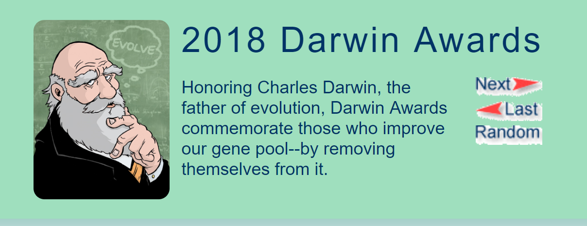 MARK MARTINEZ' BLOG: 2018 DARWIN AWARDS NOMINEE
