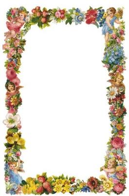 PAPIROLAS COLORIDAS: ANGELES | Printable frames, Borders for paper ...