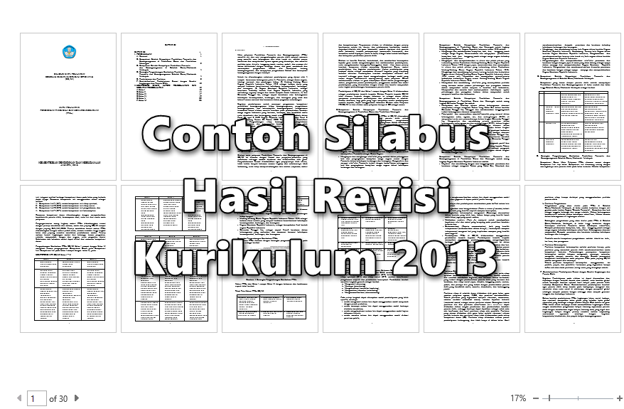 Contoh Silabus SD/MI Hasil Revisi Kurikulum 2013 Lengkap - Bimbel Sekolah
