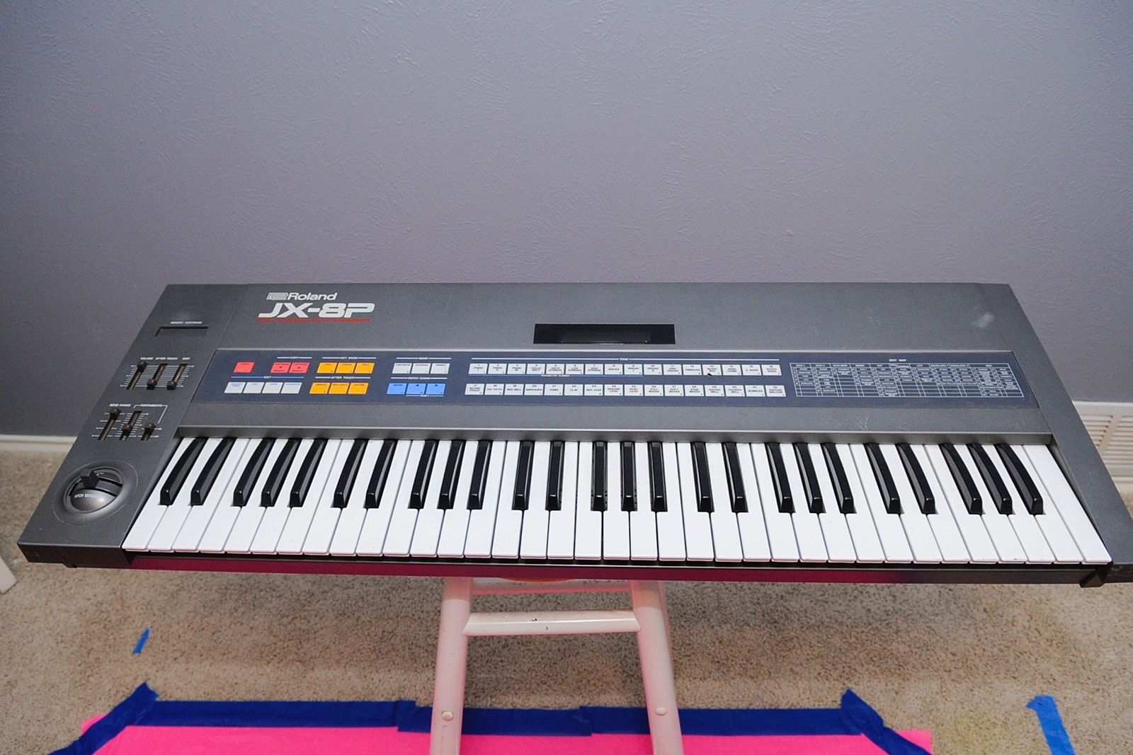 MATRIXSYNTH: Roland JX-8P Vintage Polyphonic Synthesizer SN 545077