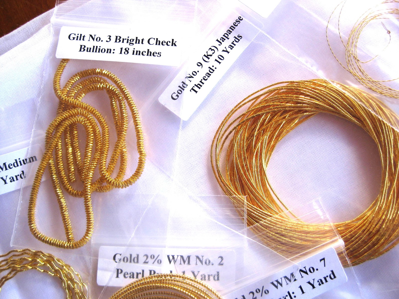 Silk and Colour: Gold Threads!