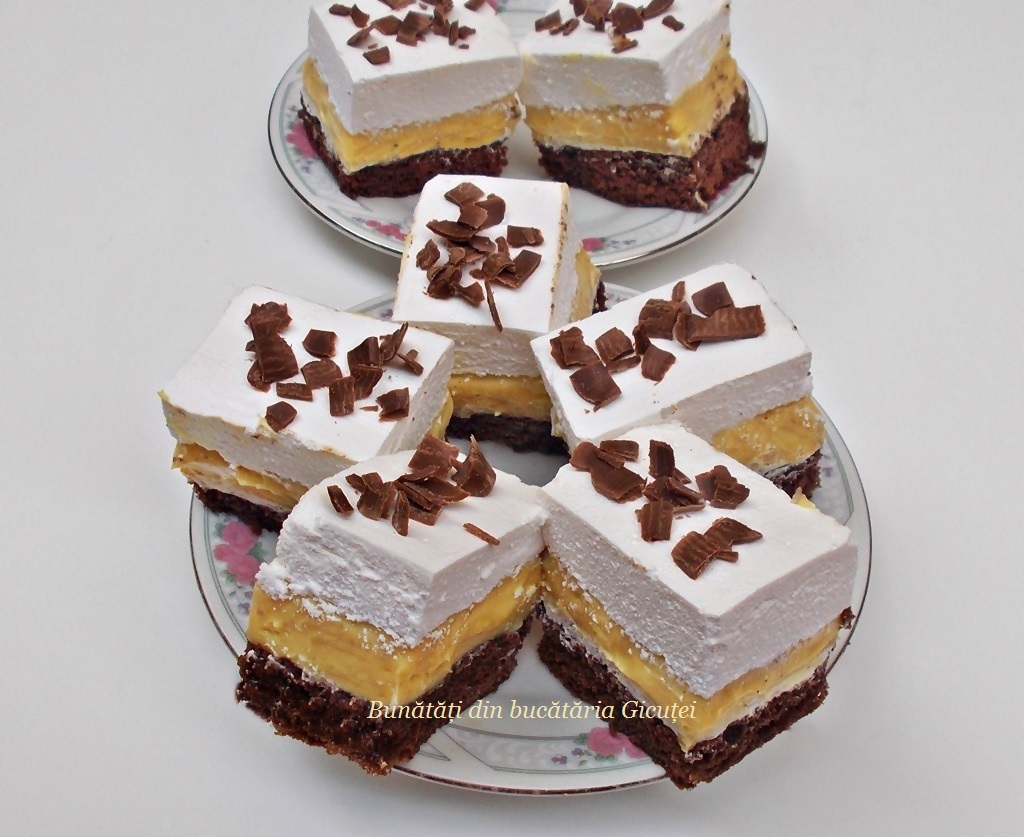 Prajitura cu blat de cacao si crema de vanilie - Bunătăți din bucătăria ...