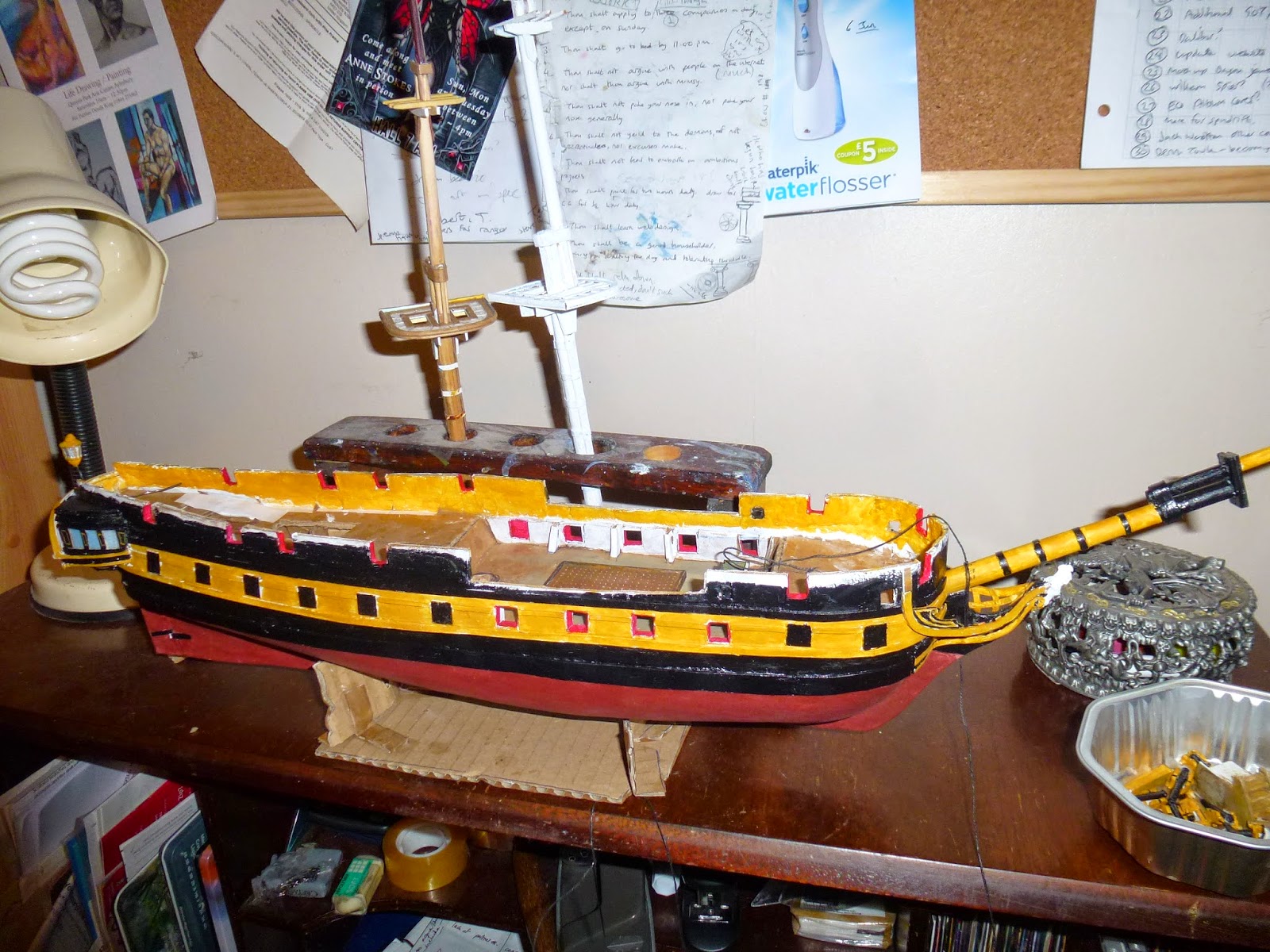 The Art Blog of Gordon Napier: How to Make a Model frigate (Napoleonic ...