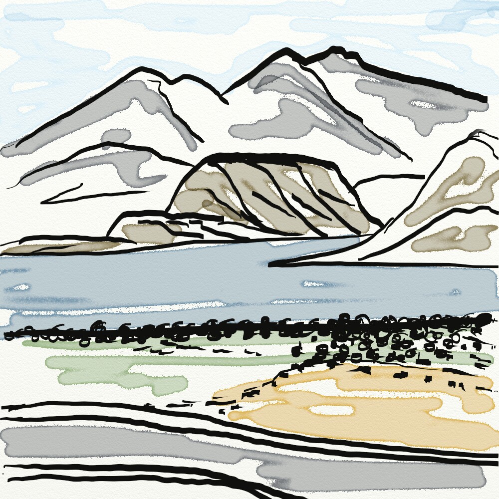 Sketching Utah Lake