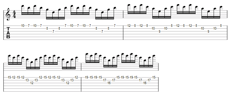 GUITAR TECH :||: Técnica :: Estudo em Arpejos - Semi Colcheia (Tríades)