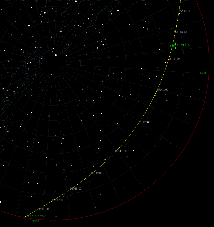 SatTrackCam Leiden (b)log: Falcon 9 reentry burn from SAOCOM 1A launch ...