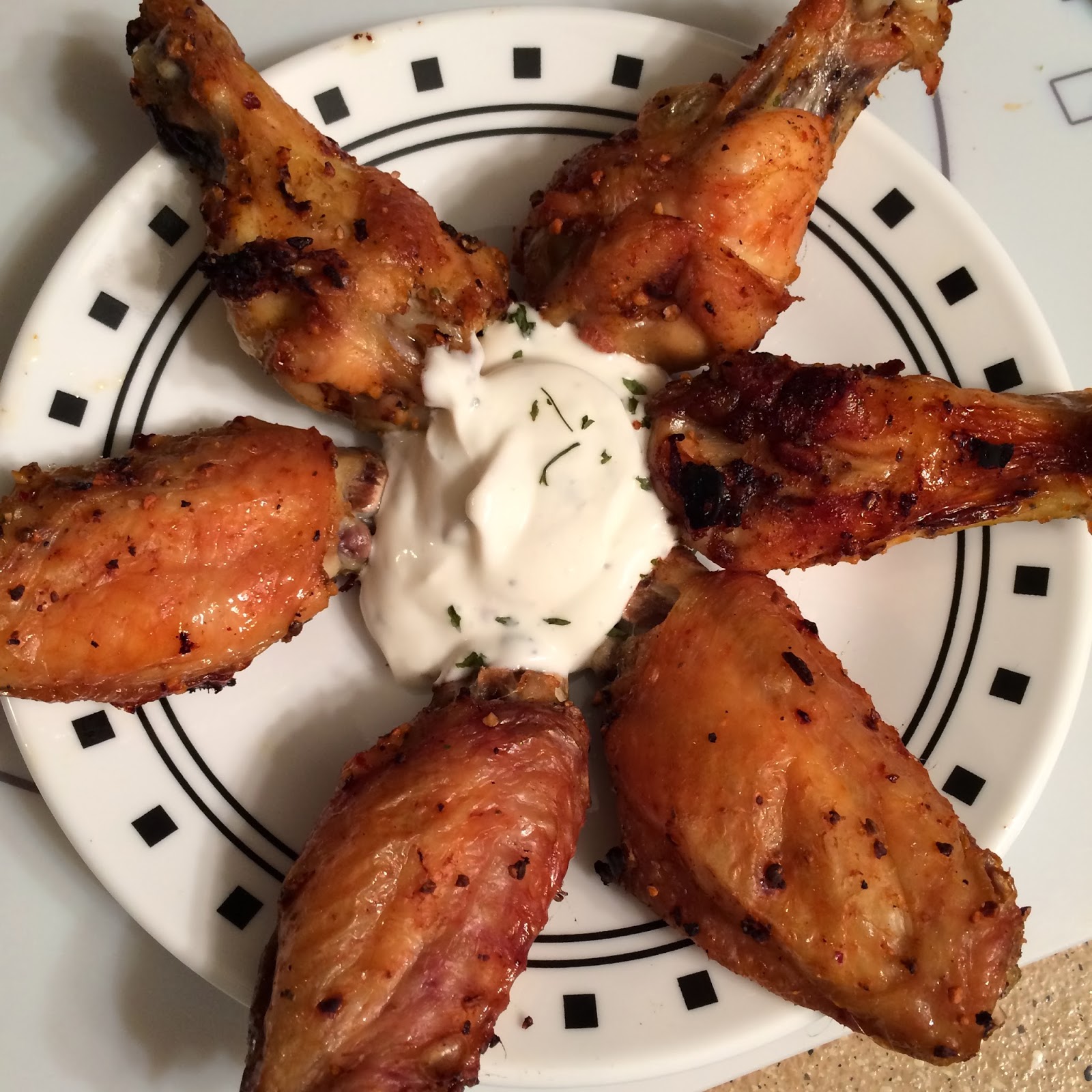 Reichelll: Spicy Chinese Five-Spice Chicken Wings with Greek Yogurt Sauce