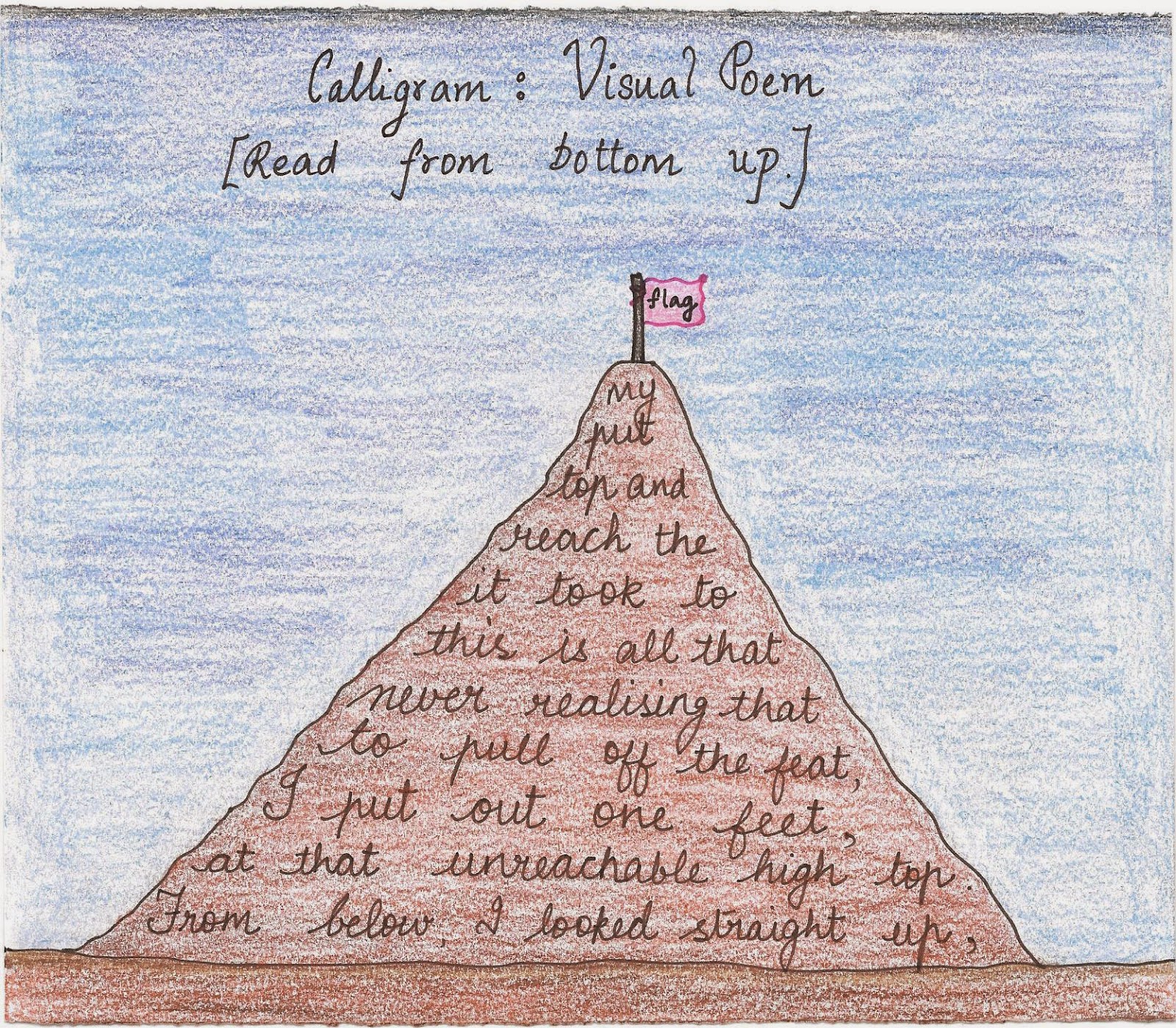 See-saw Writing: My Flag (Calligram)